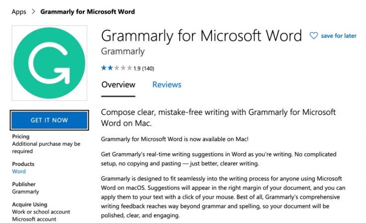 Grammarly 支援Mac Word！ - 研究生2.0
